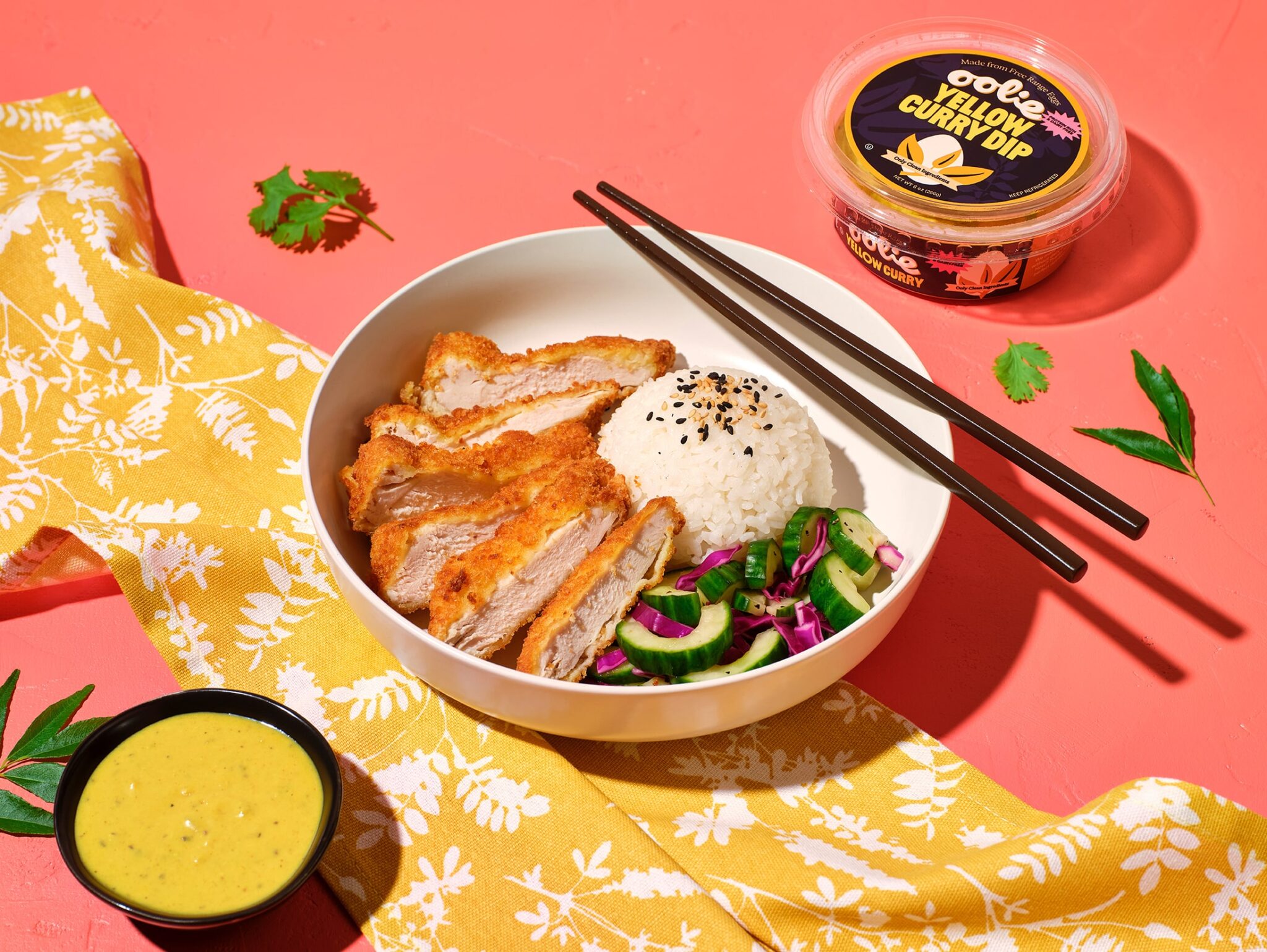 Yellow Chicken Katsu Curry with Rice Recipe - Oolie
